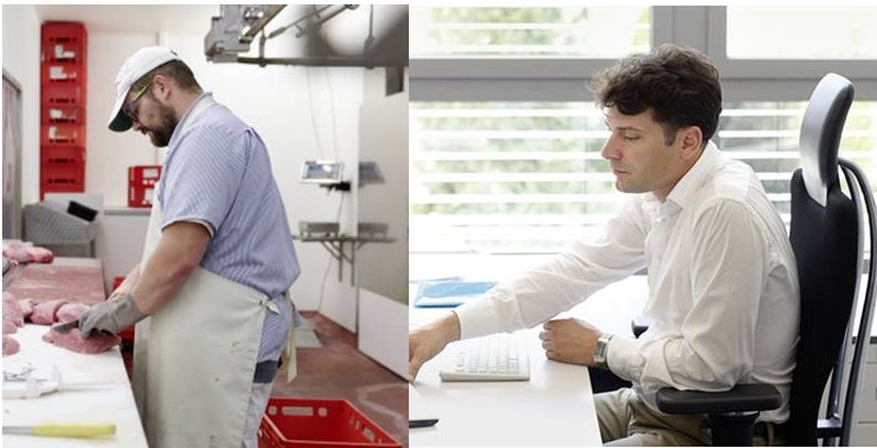 Stehen und Sitzen – Arbeitshöhe